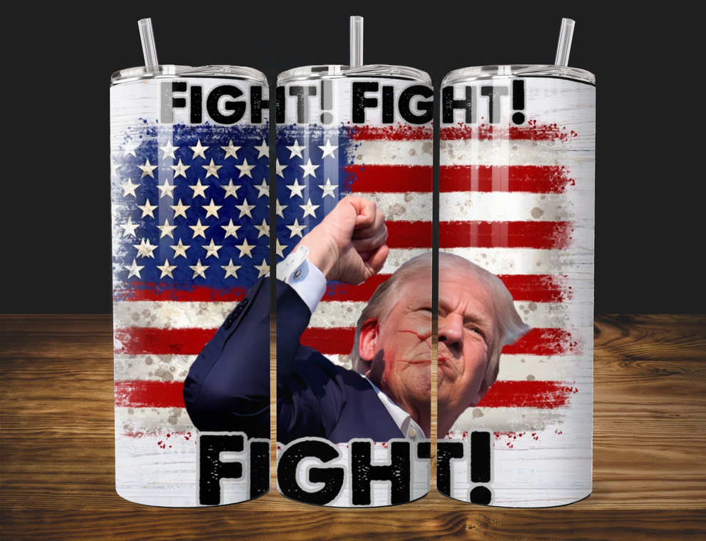 Flag Fight Fight Fight 20oz Tumbler – Capsule Of Time LLC